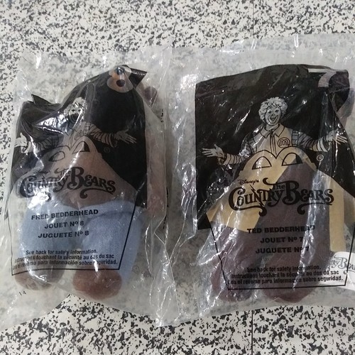 #7 & #8 THE COUNTRY BEARS fred & ted bedderhead McDONALDS 2001 HAPPY ...