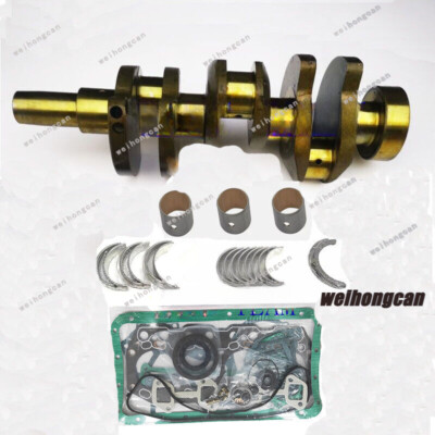 3TN84RJ Engine Crankshaft +STD Bearing set + Full Gasket kit For Yanmar ...