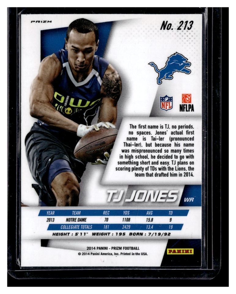 2014 Panini Prizm #213 TJ Jones Orange Prizm | eBay