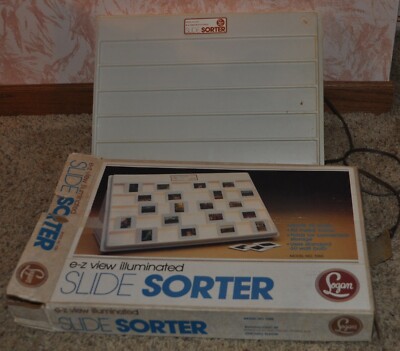 Logan e-z View Illuminated Slide Sorter Model #1055 in Original Box | eBay