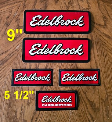 5 Authentic EDELBROCK Performance Stickers/Decals~Hot Rods-Cars ...