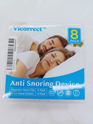 Vicorrect Anti Snoring Devices, 4 Magnetic Nose Clips With 4 PLUS Nasal Dilators | eBay