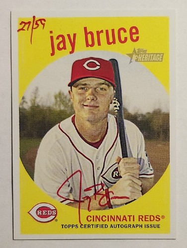 2008 Topps Heritage - Real One Autographs Red Ink #ROA-JAB Jay Bruce ...