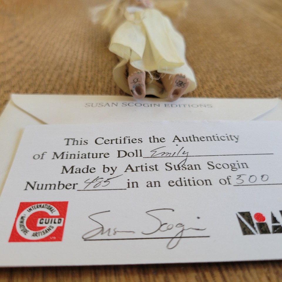 Artisan Miniature Dollhouse Sculpted "Emily" by Susan Scogin . 485/500 ...