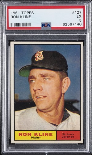 1961 TOPPS #127 RON KLINE PSA 5 | eBay