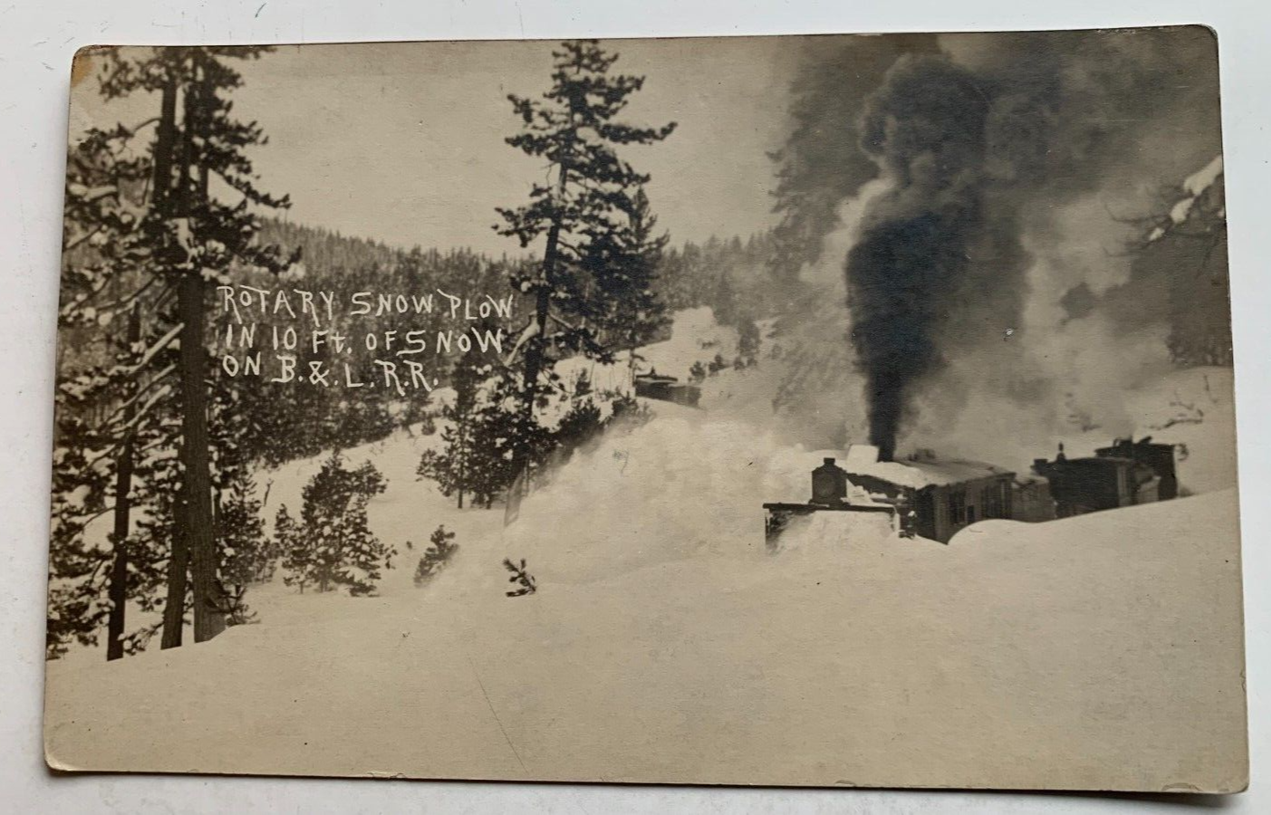 1910s RPPC Postcard Boca & Loyalton RR Rotary Snow Plow in 10ft Snow ...