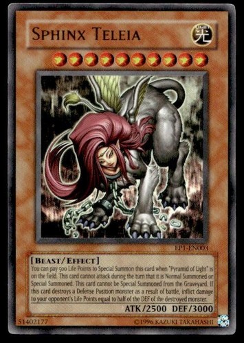 Konami Yu-Gi-Oh! Movie Exclusive Pack Sphinx Teleia #EP1-EN003 | eBay