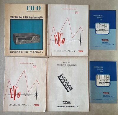 EICO Operating and Instruction Manuals 3566 Tuner & models 1020 1171 1180 1171 | eBay