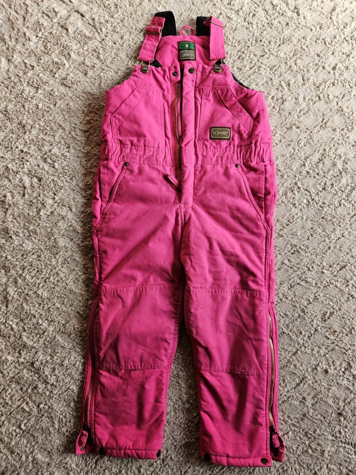 CE Schmidt Insulated Bib Overalls Youth Girls Pink- S… - Gem