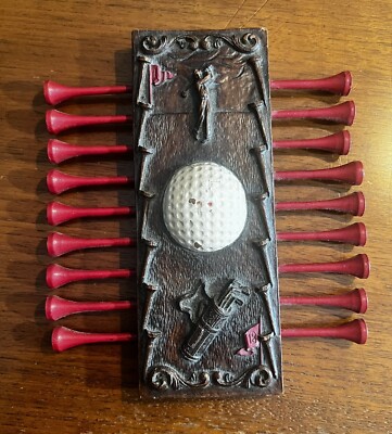 1960s VINTAGE Cravator "Tees Fore Ties" Golf Tees Tie Rack 18 Tees Hold ...