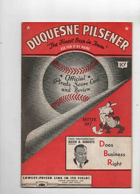 VINTAGE 1950 Pittsburgh Pirates Philadelphia Phillies Program Ralph ...