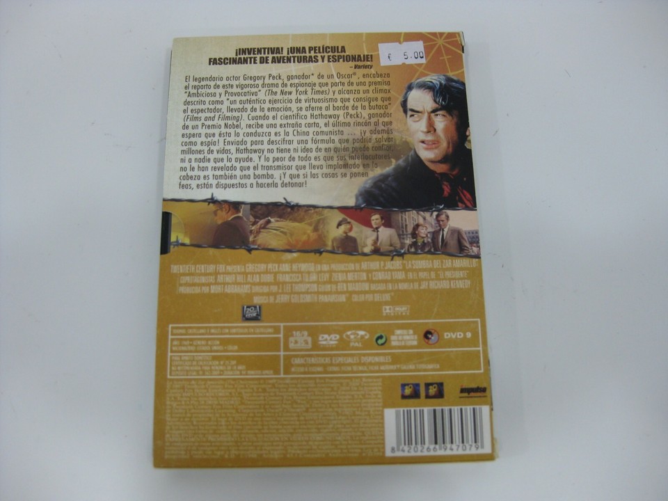 The Shadow of The Czar Yellow DVD Gregory Peck Anne Heywood | eBay