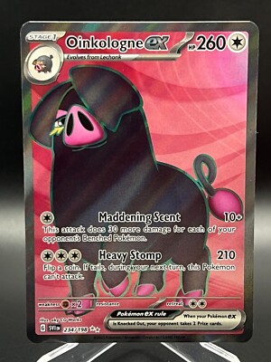 Pokemon Card Oinkologne ex (234/198) Ultra Rare Scarlet and Violet 1 ...