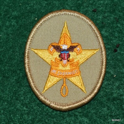 BOY SCOUT RANK PATCH - STAR - PLASTIC BACK - NEW | eBay