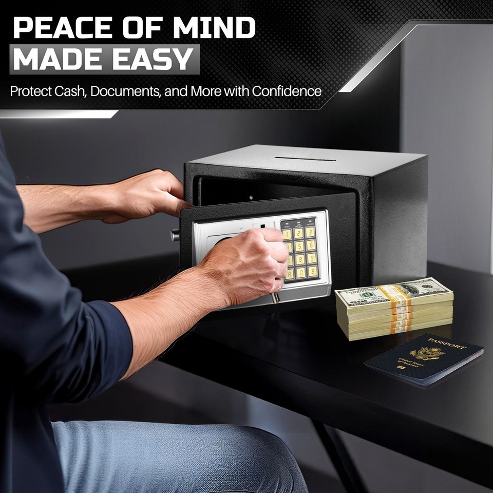 Electronic Depository Safe Box w/ Drop Slot Opening Keypad Combination ...