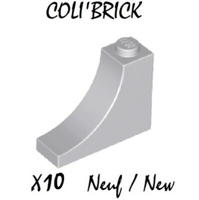 Lego 18653 - 10x Briques / Brick Arch 1x3x2 - Gris Light Bluish Gray ...
