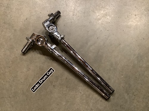 (2) Pearl L-Arm Tom Drum Mount Set 7/8" CHROME NICE LONG post SHORT ...