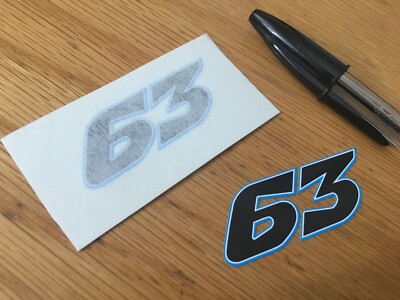 Francesco "Pecco" Bagnaia Number 63 Race Number - (Very Small Pair ...