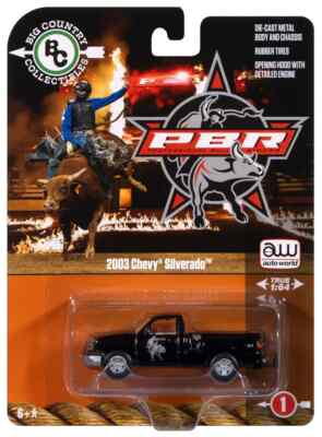 Auto World 1/64 BCC PBR Pro Bull Riders 2003 Chevy Silverado Cateye ...