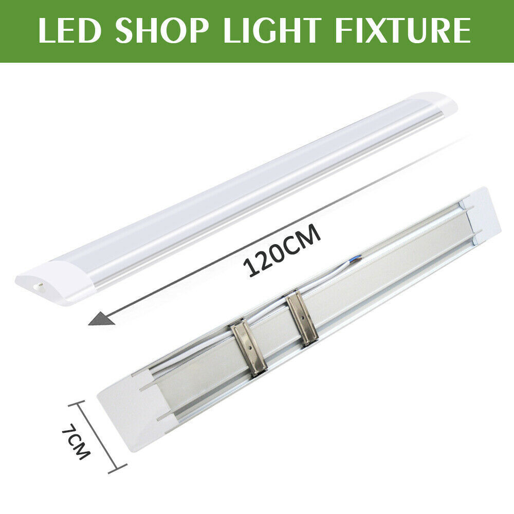4 Pack 120CM LED Batten Light 1.2M 48W 6000K-6500K LED Batten Lighting ...