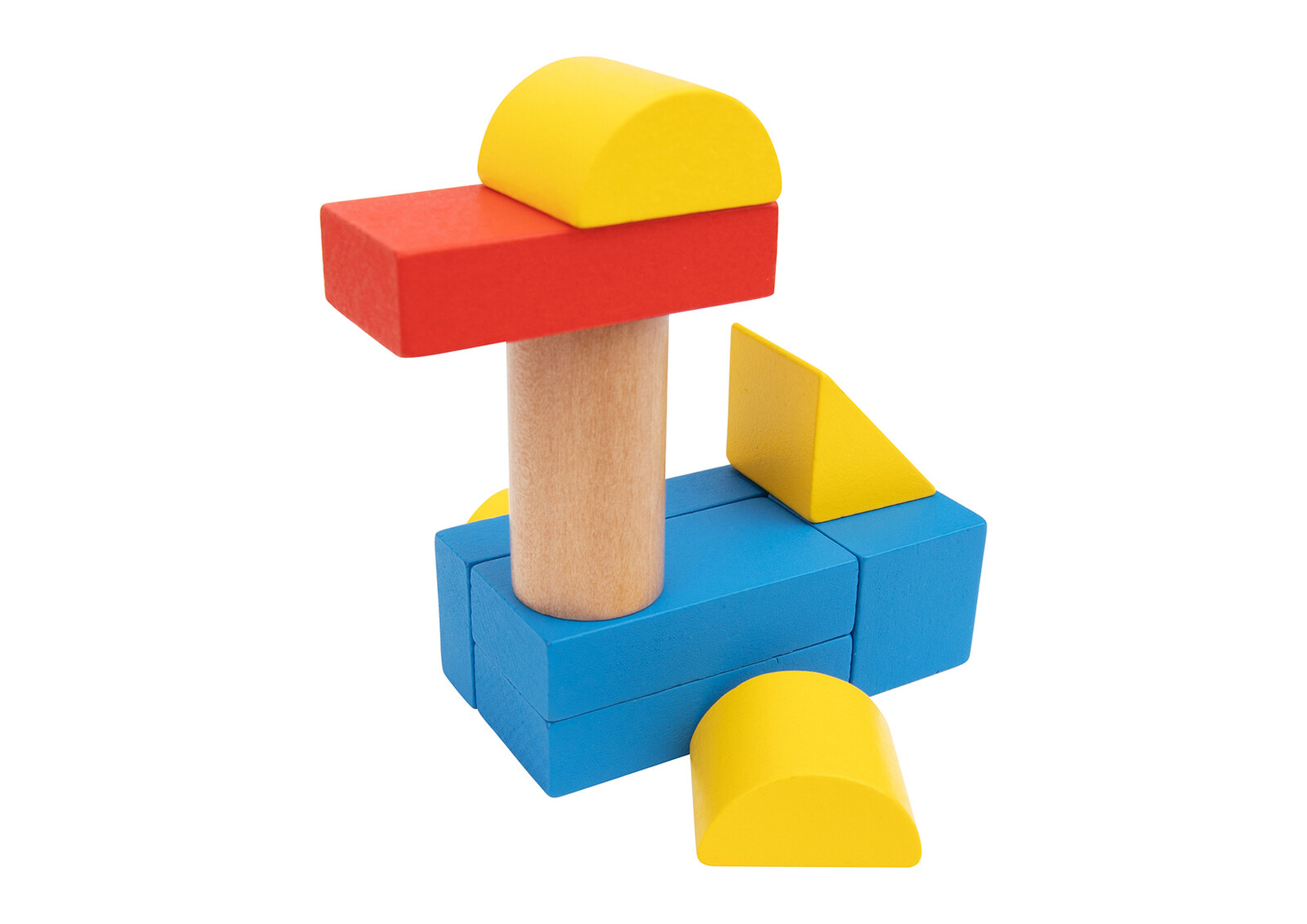 50pc Tooky Toy Kids Wooden City Building Blocks Interactive Sensory ...