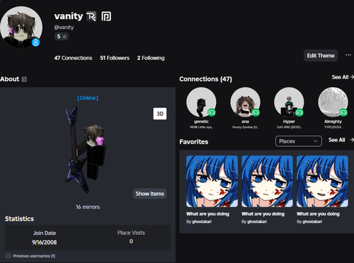 Roblox OG User (@vanity) - 2008 Join date | eBay
