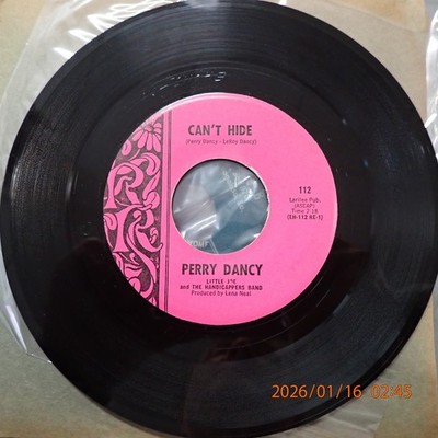 PERRY DANCY: can't hide / into something now REENA 112 7" Single 45 RPM ...