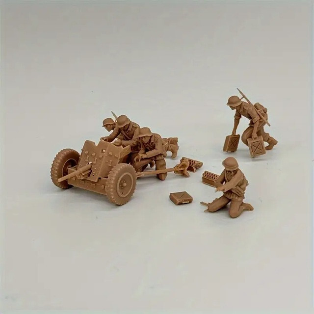 1/72 Scale WWII German PaK 36 Anti-Tank Gun with 5 Soldier Crew Resin ...