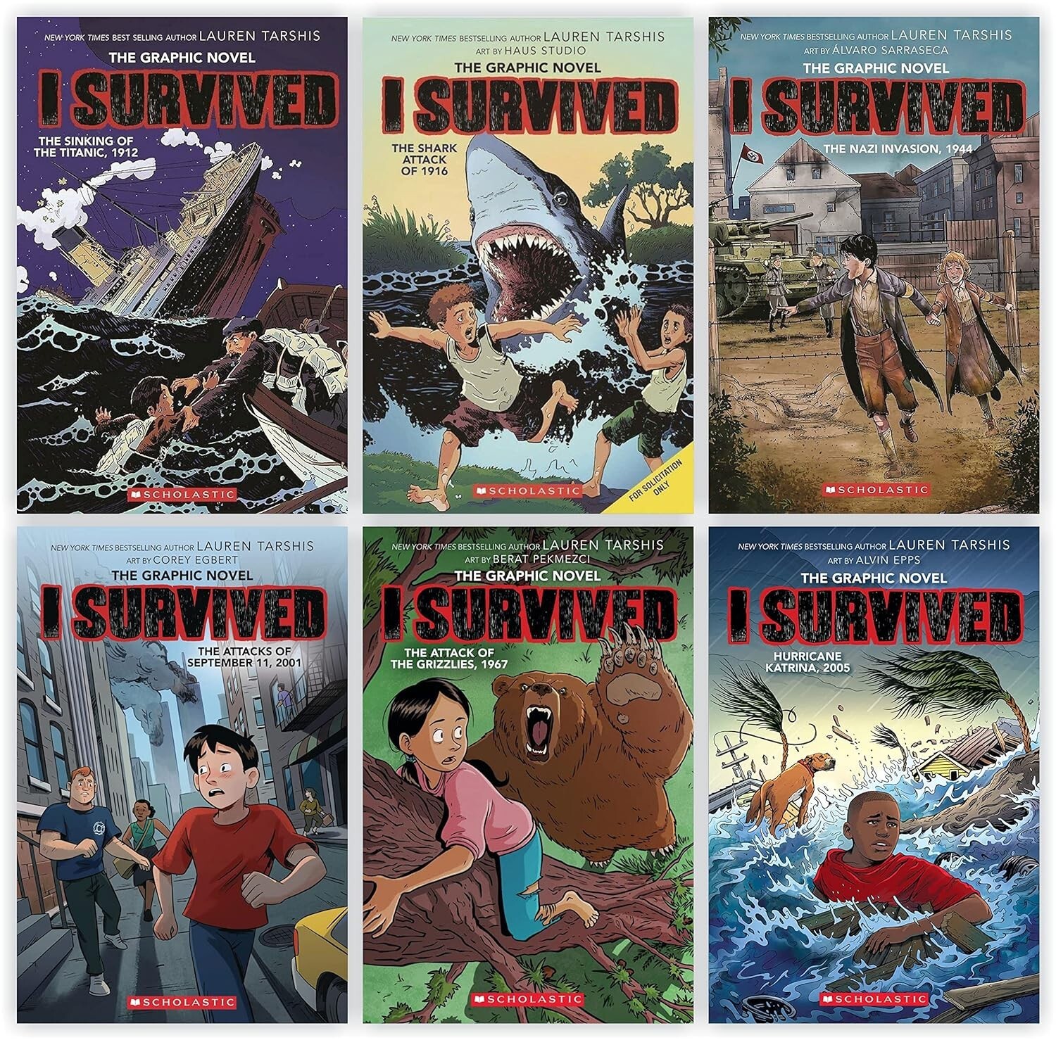 NEW PAPERBACK I Survived Graphic Novels #1-6: A Graphix Collection Set ...