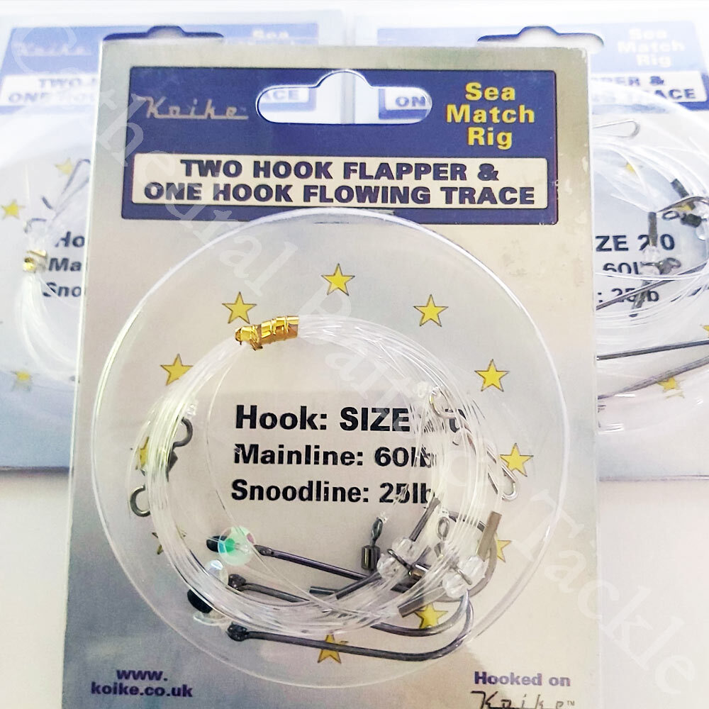 Sea Fishing Rigs 2 Hook or 3 Hooks Flapper Terminal Beach Tackle ...