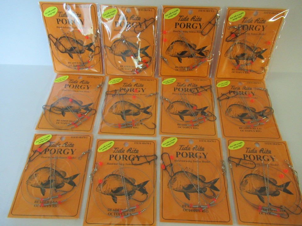 PORGY RIGS SCUP BEADED HI-LO OCTOPUS HOOK RIG TIDE RITE SALTWATER ...