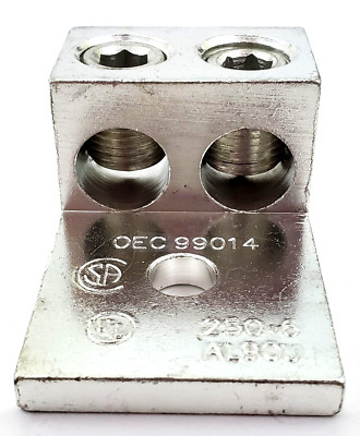 Morris 90816 Double Barrel Mech Lug 250 MCM - #6 AWG .41" Hole Dual ...