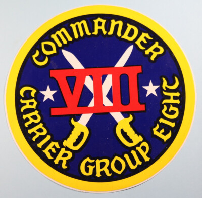 STICKER USN Navy 6" - COMMANDER CARRIER Group Eight VIII Strike Decal ...