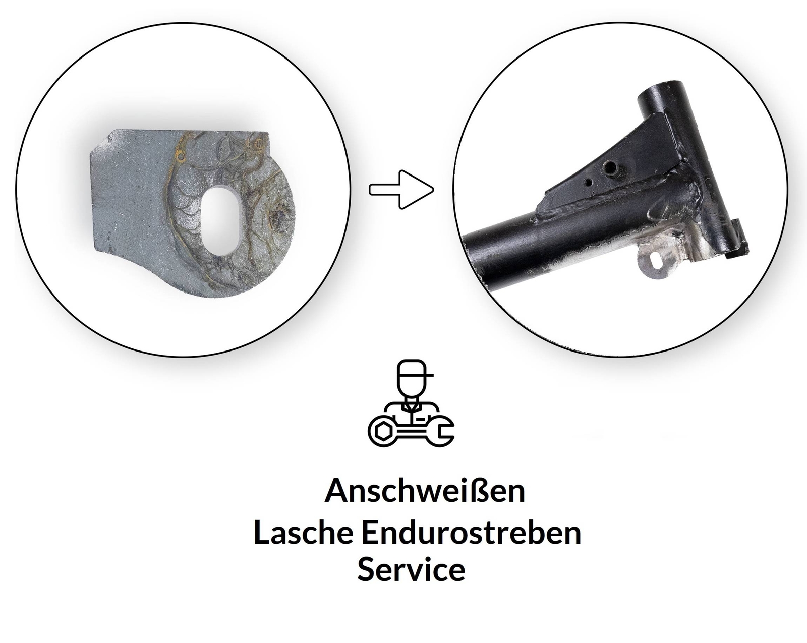 Anschweißen Lasche Endurostreben Knotenblech für Simson S51 S50 Enduro ...