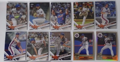2017 Topps Chrome New York Mets Team Set of 12 Baseball Cards W/Inserts ...