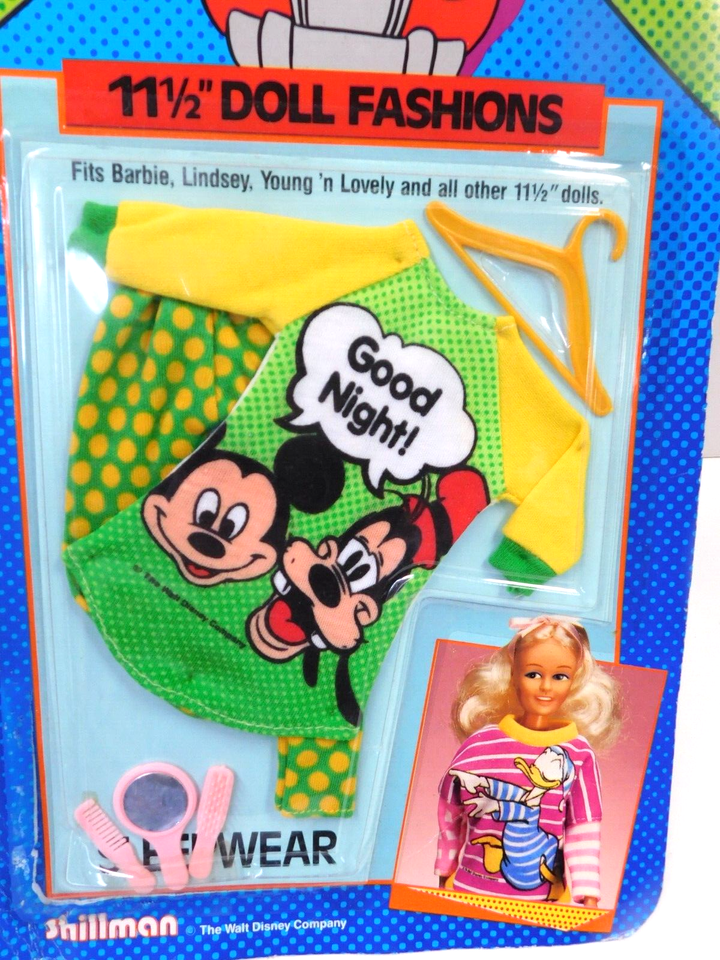 DISNEY & PALS MICKEY & GOOFY SLEEP WEAR , 11 1/2" DOLL FASHIONS, SEALED ...