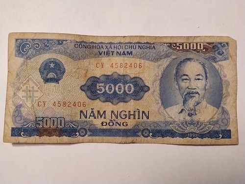 Việt Nam Vietnamese Vietnam Banknote 5000 VND (Năm Nghìn Đồng) 1991 | eBay