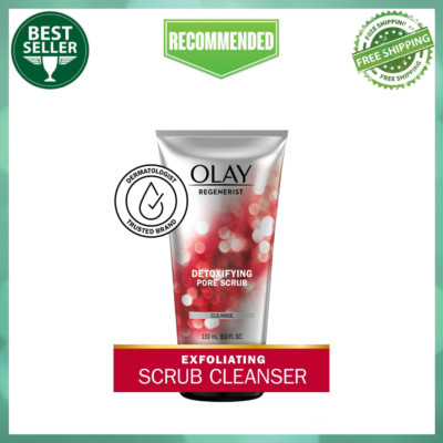 Olay Regenerist Detoxifying Face Wash, Pore Scrub Facial Cleanser,All ...