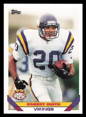 Two 1993 Robert Smith Football Cards Pacific #19 Topps #538 Minnesota ...