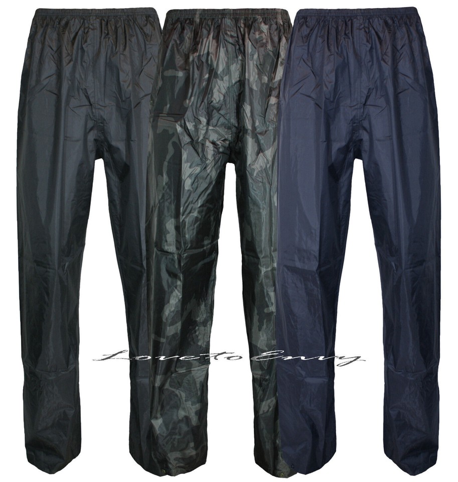 Mens Waterproof Rain Jacket Coat LONG Anorak Army Work Outdoor Fishing ...