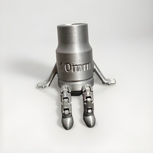 10mm Socket Buddy Gag Arms & Legs 3D Printed Articulated (Silver PLA ...