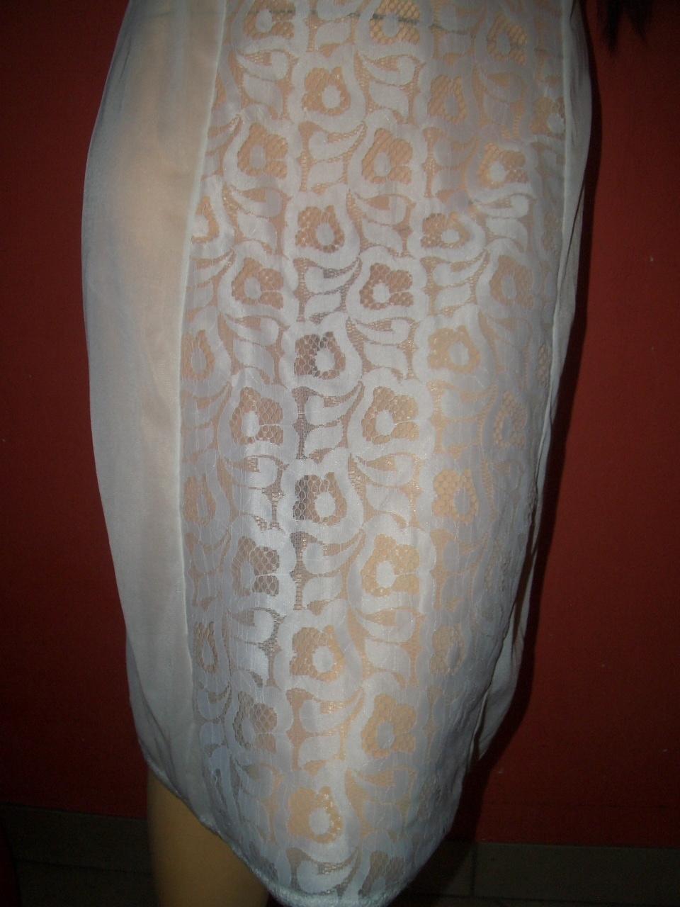 Feminines Vintage DDR Spitzen Dederon Unterkleid Gr. 44 Pin Up Negligee ...