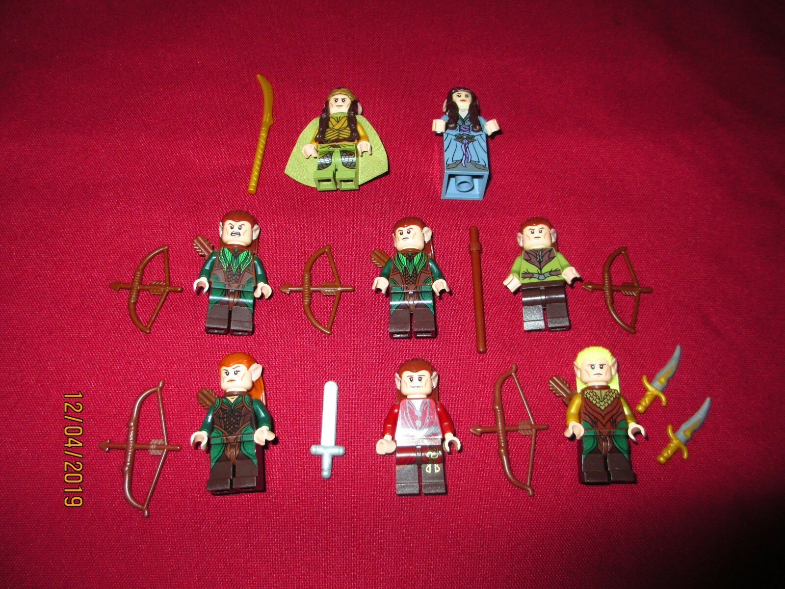 LEGO LOTR Minifigures Lot.Elves,Legolas,Elrond,Taurel, Arwen, Bows ...