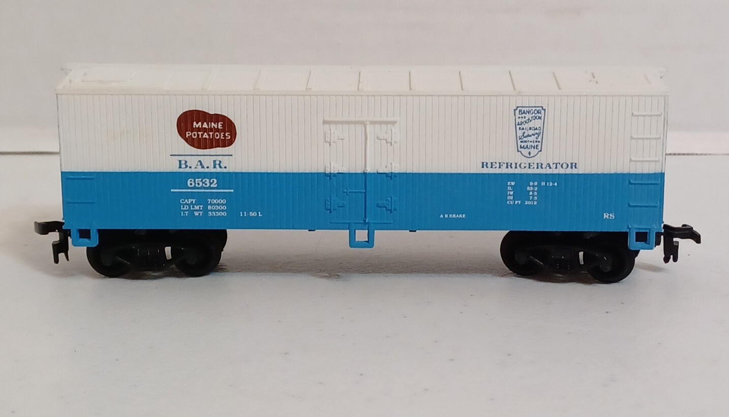 Life-Like Maine Potatoes B.A.R. 6532 Refrigerator 40' Reefer Box Car HO ...