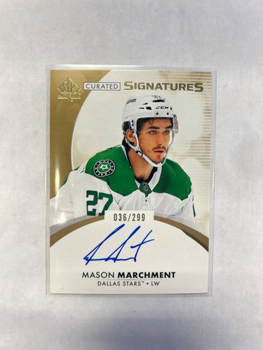 2023-24 SP Authentic Curated Signatures Mason Marchment 036/299 Gold ...