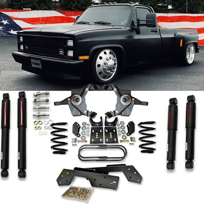 6"/8" Drop Kit GMC C30 1973-1987 BBC 10 Bolt Complete Lowering Kit with ...