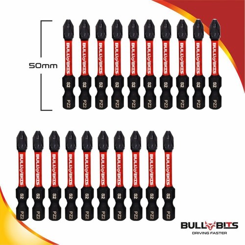 PZ2 Impact Screwdriver Driver Bits Set PoziDriv POZI No.2 Heavy Duty ...