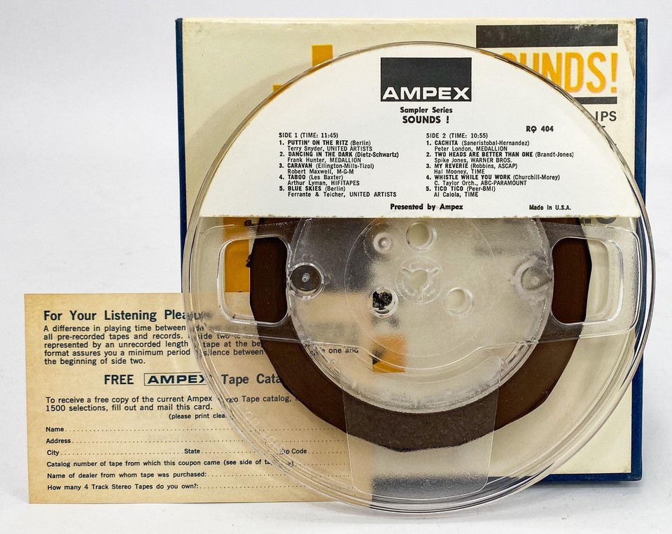 Ampex Sampler Series Sounds Reel to Reel Tape 7 1/2 IPS 4 Track Stereo ...