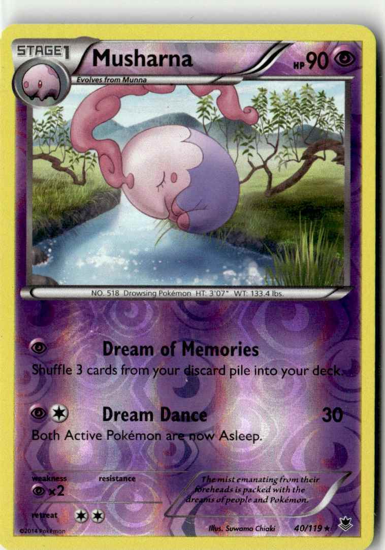 Musharna 40/119 - Rare Card | Phantom Forces (xy4-40)