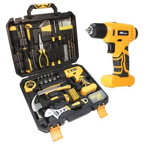 Tool Set-154 Piece Tool Kit with Cordless Drill, Household Hand Tool ...